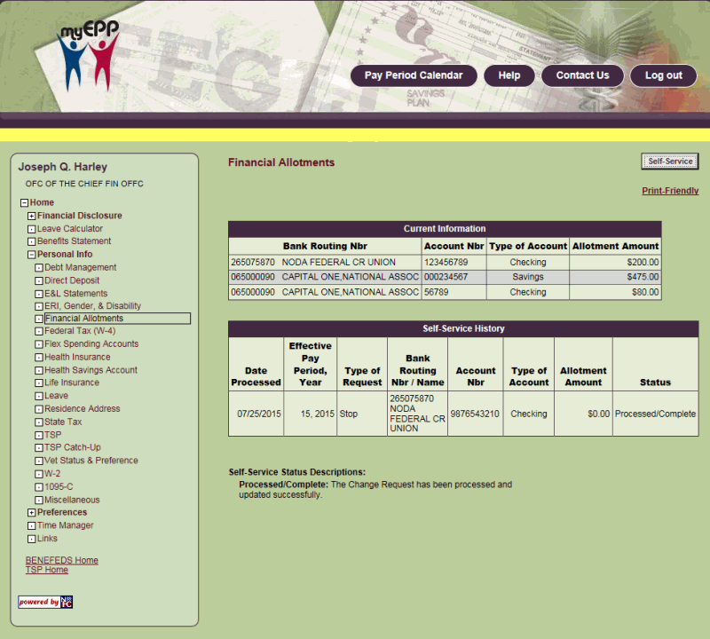 Financial Allotments